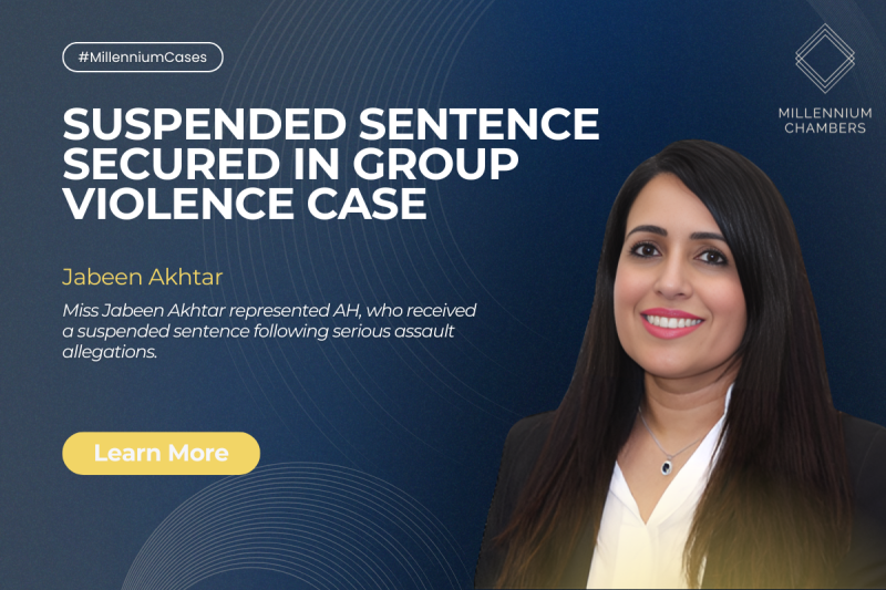 Suspended Sentence Secured in Group Violence Case | Millennium Chambers